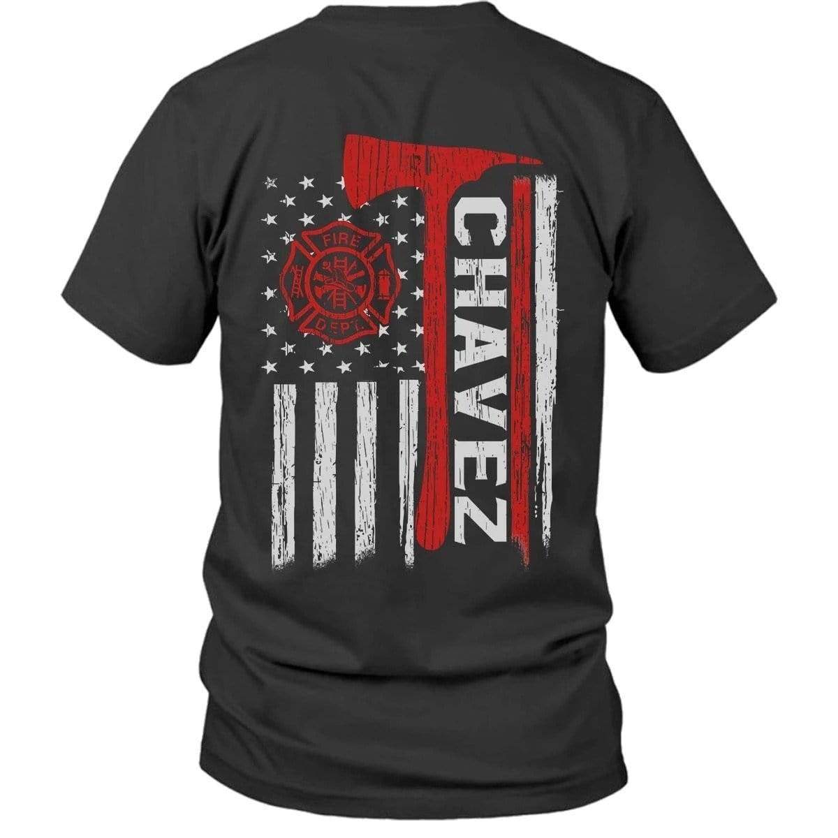 Custom Name Thin Red Line Personalized Firefighter Shirt - My Hero ...