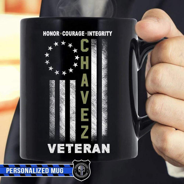 Honor Courage Integrity Veteran Personalized Veteran Coffee Mug ...