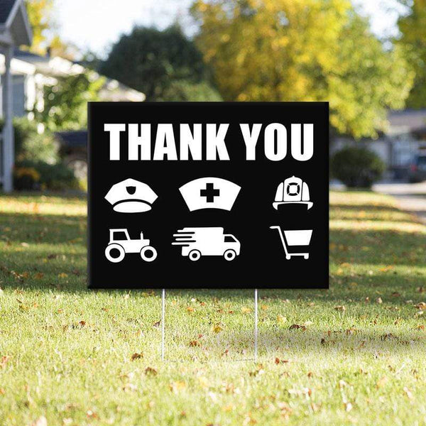 Personalized Gifts For Police Officers - TBL - Thank You Yard Sign - My ...